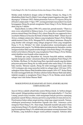 Cerita Puteri Hang Li Po | PDF