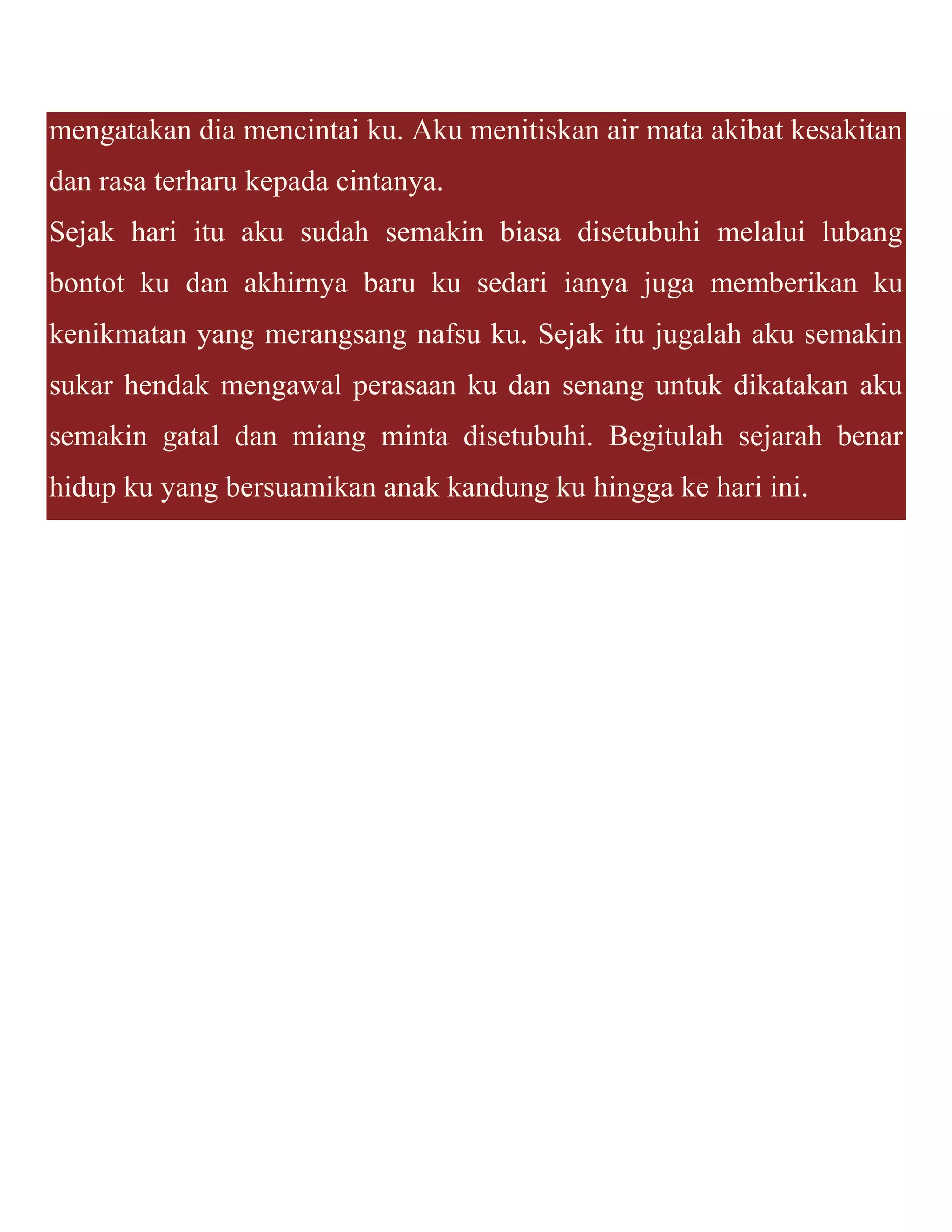 Cerita ibu tunggal | DOCX