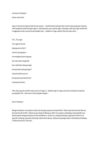 Cerita kedayan | PDF