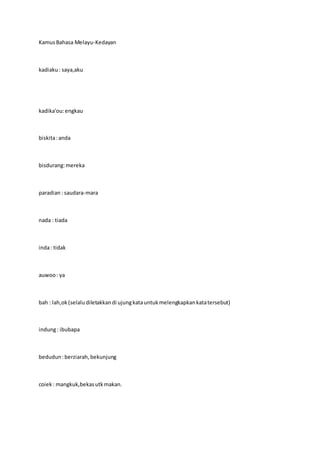 Cerita kedayan | PDF