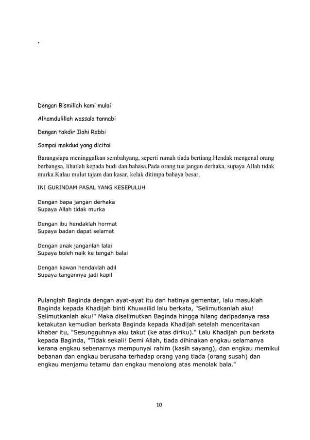 Cerita mtq nabi muhammad digua hira' | DOC