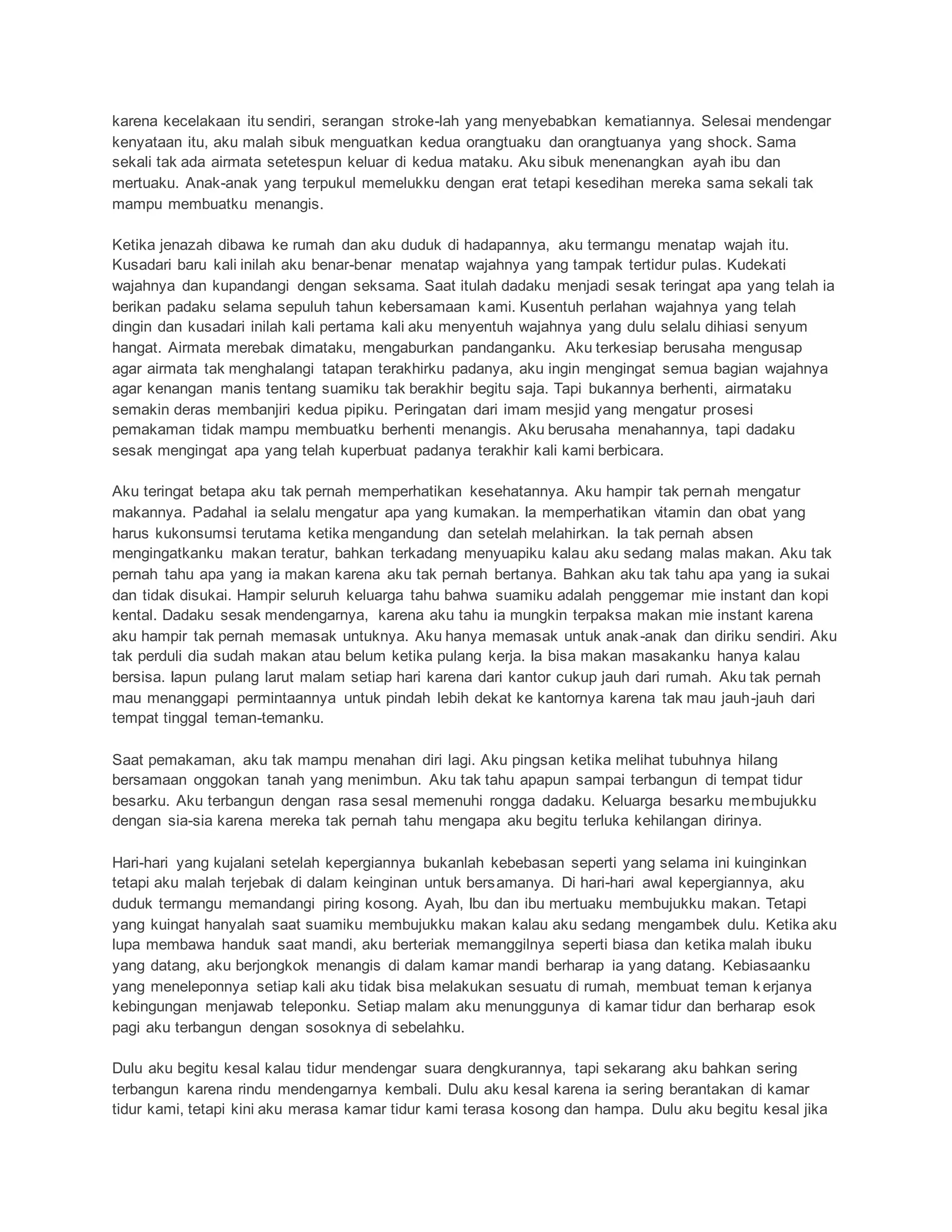 Cerita nyata yg mengharukan | DOCX