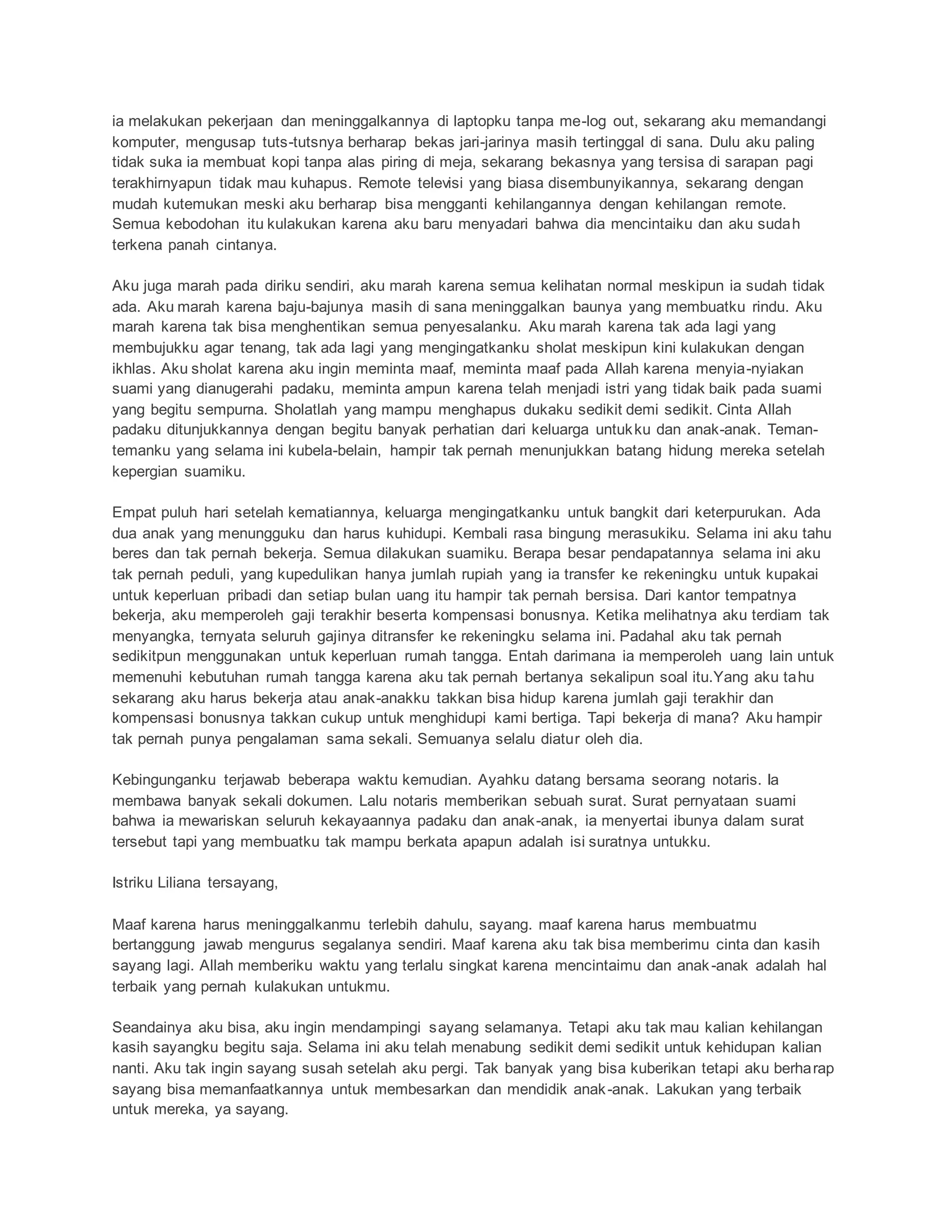 Cerita nyata yg mengharukan | DOCX