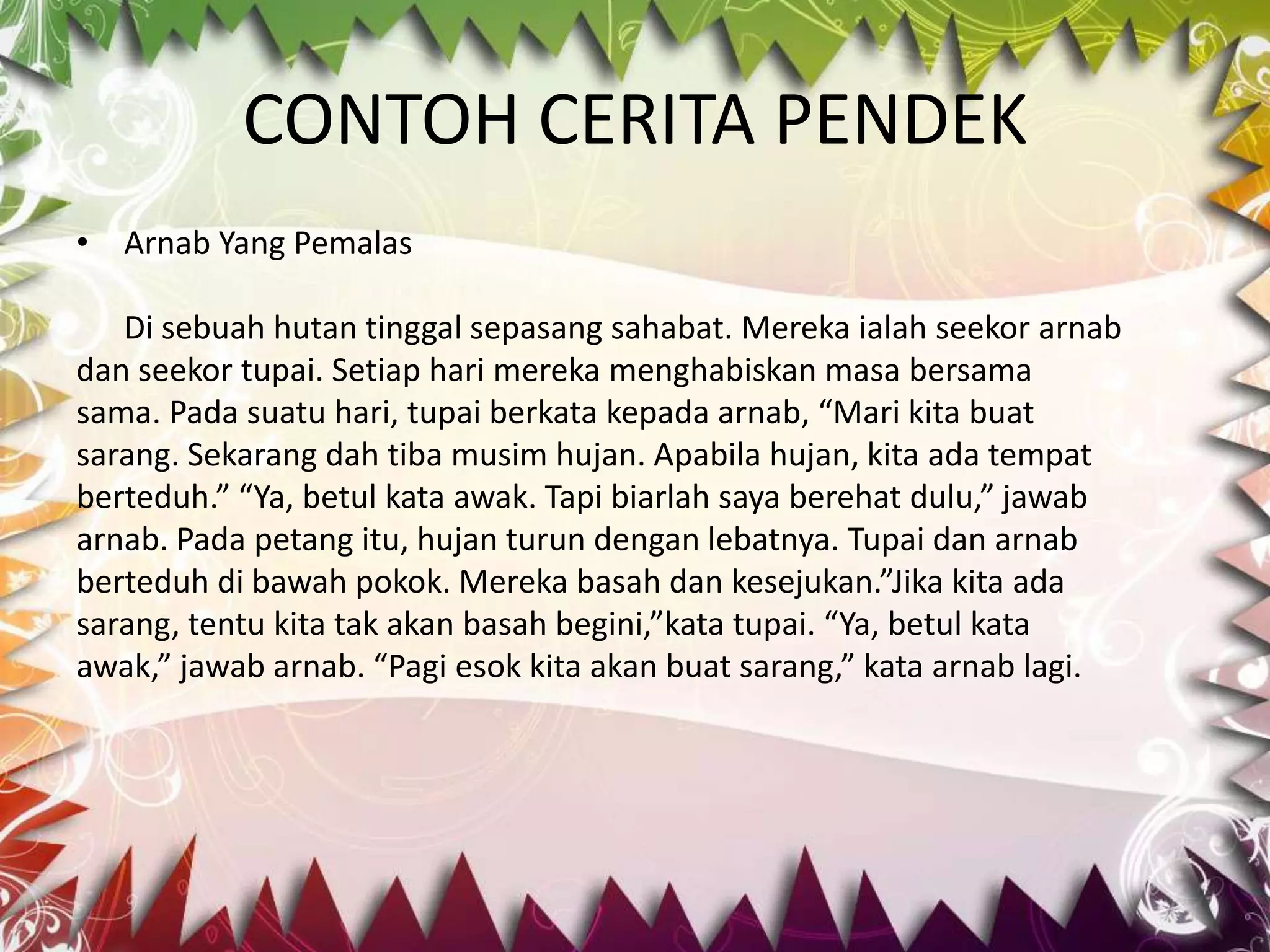 Cerita pendek | PPT