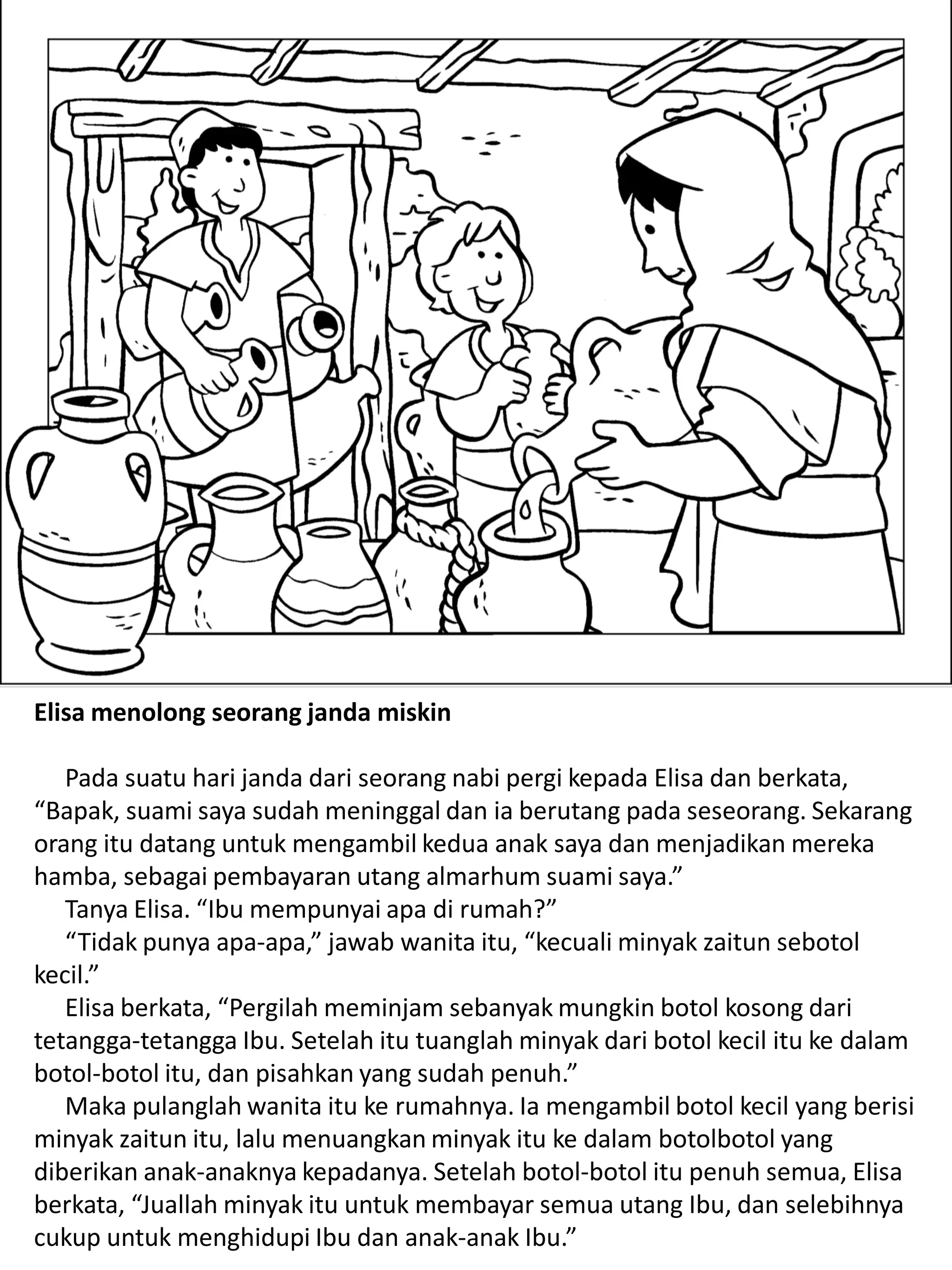 Cerita Perjanjian Lama untuk anak-anak - Buku Mewarnai | PDF