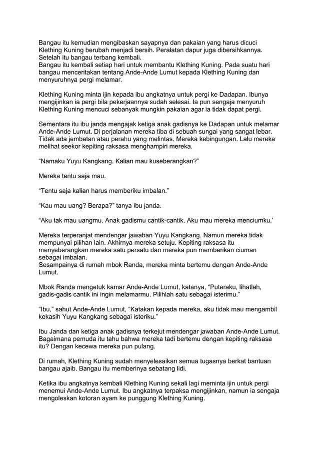 Cerita rakyat jawa timur | DOC