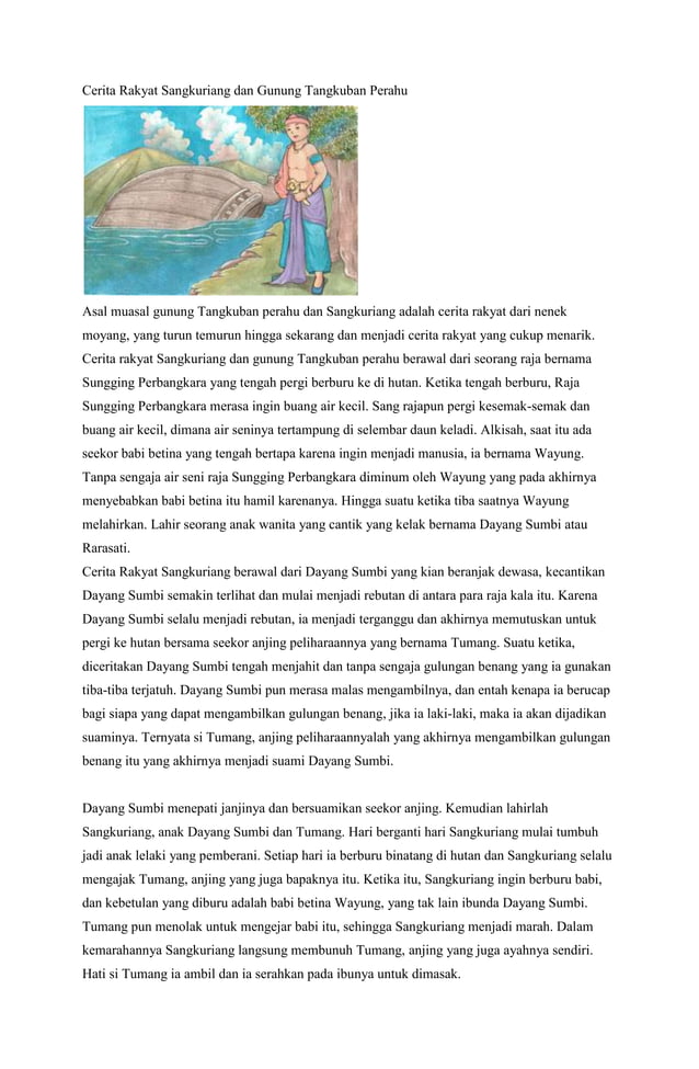 Cerita Rakyat Sangkuriang Dan Gunung Tangkuban Perahu Pdf