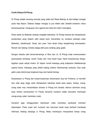 Cerita rakyat si pitung | PDF