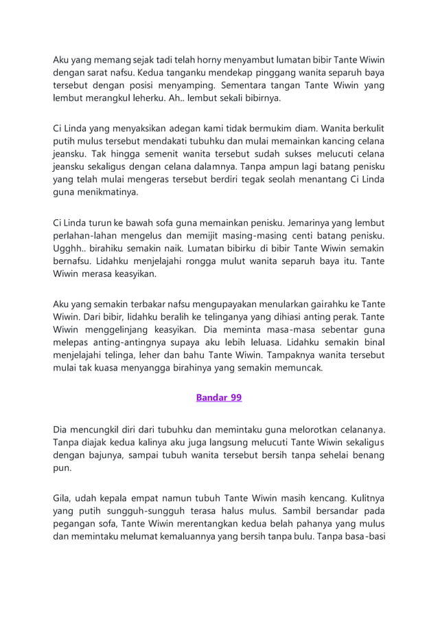 Cerita seks bokep ngetot tante hot | DOCX