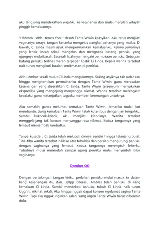 Cerita seks bokep ngetot tante hot | DOCX