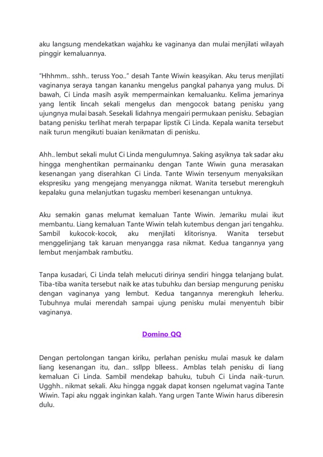 Cerita seks bokep ngetot tante hot | DOCX