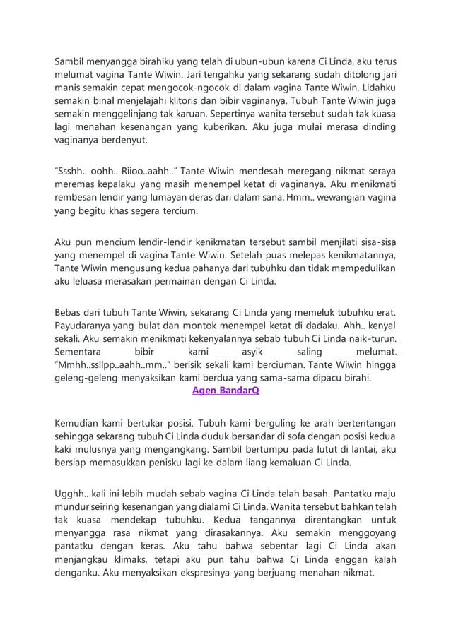 Cerita seks bokep ngetot tante hot | DOCX