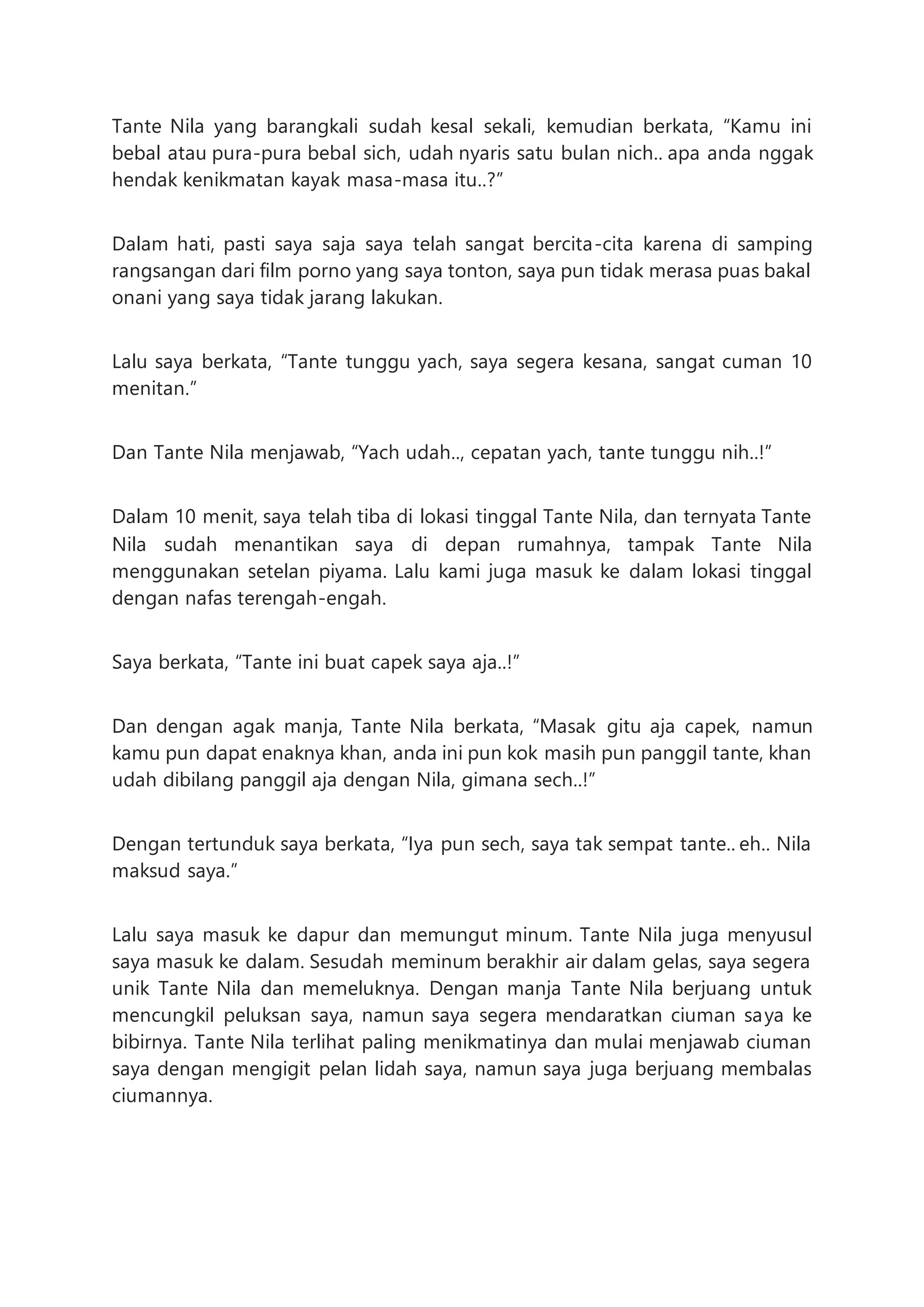 Cerita seks bokep tante nila hot | DOCX