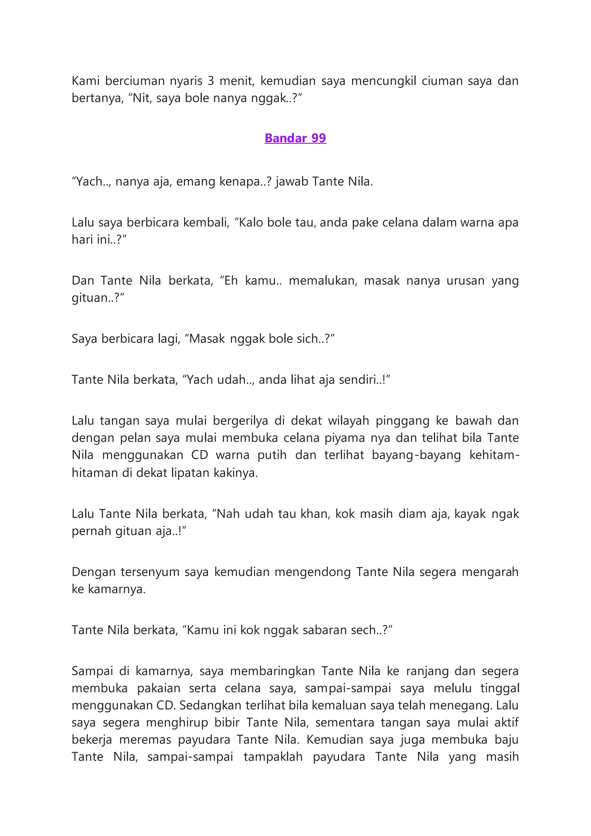 Cerita seks bokep tante nila hot | DOCX