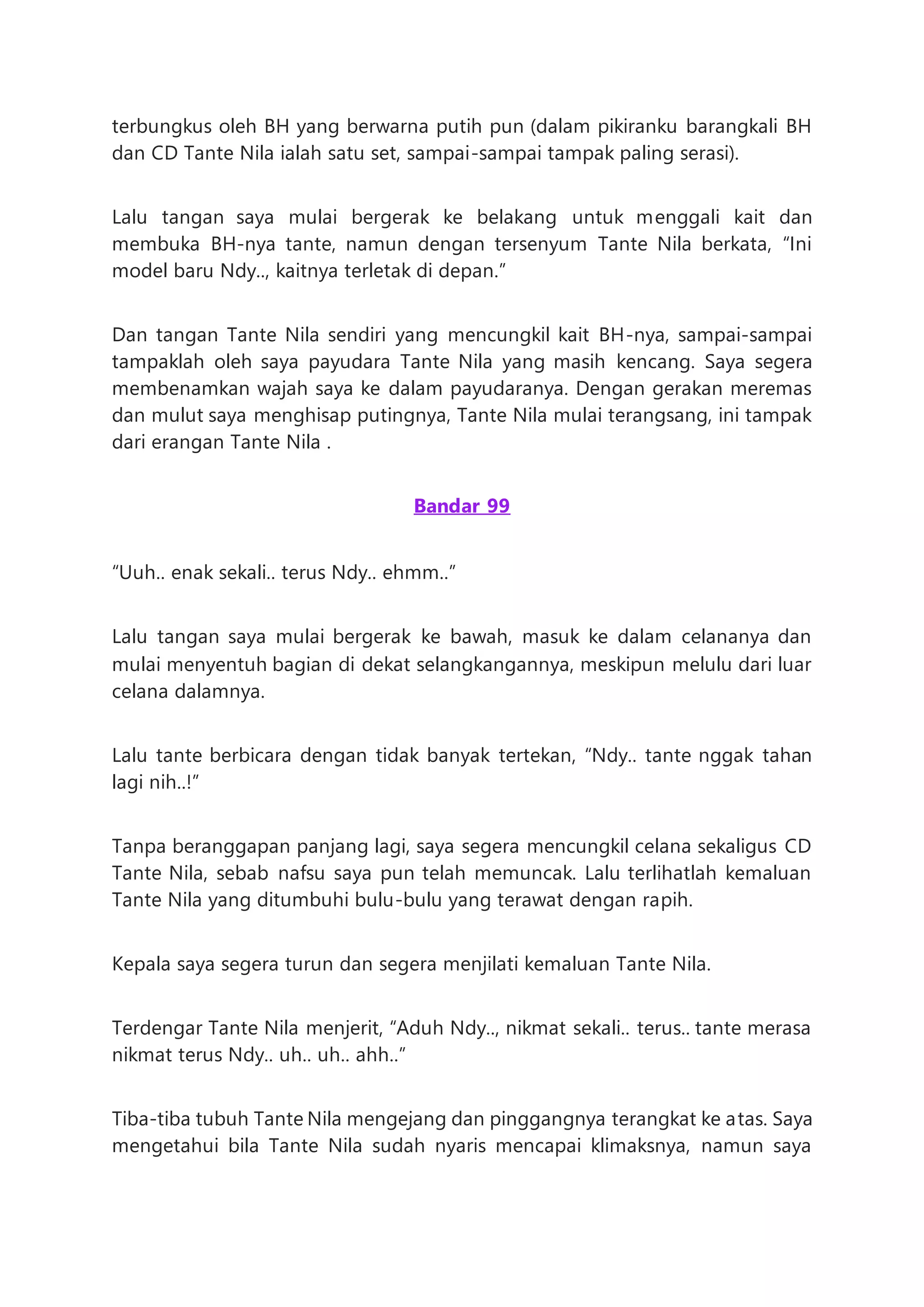 Cerita seks bokep tante nila hot | DOCX