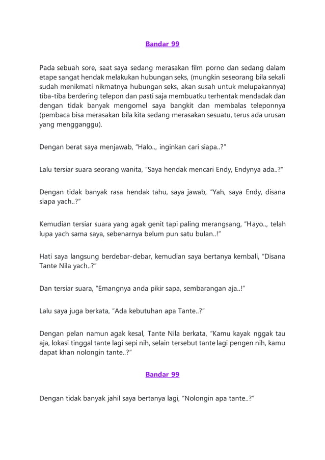 Cerita seks bokep tante nila hot | DOCX