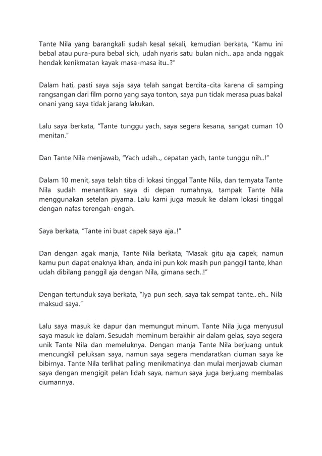 Cerita seks bokep tante nila hot | DOCX