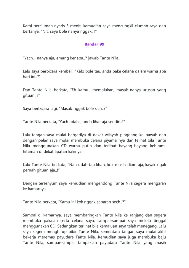 Cerita seks bokep tante nila hot | DOCX