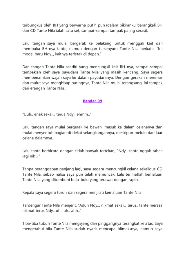 Cerita seks bokep tante nila hot | DOCX