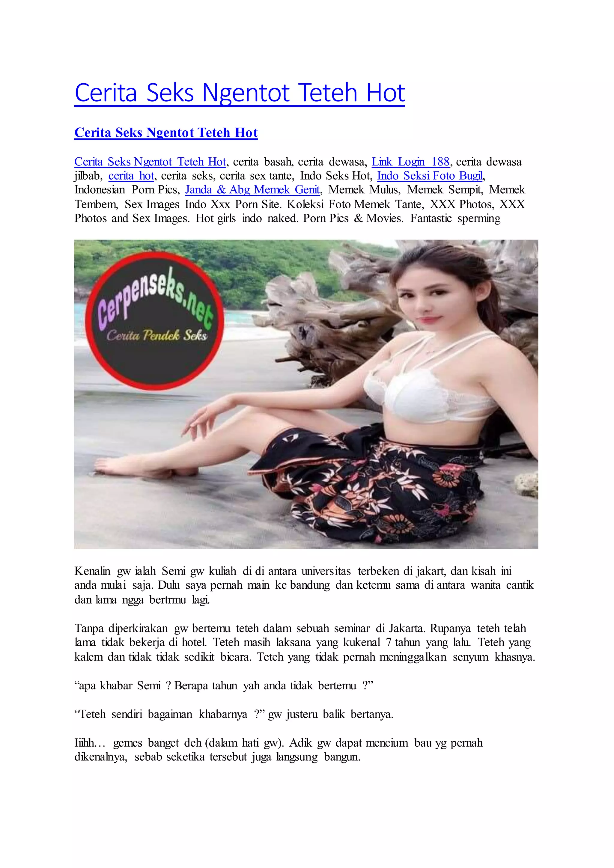 Cerita seks ngentot teteh hot | DOCX