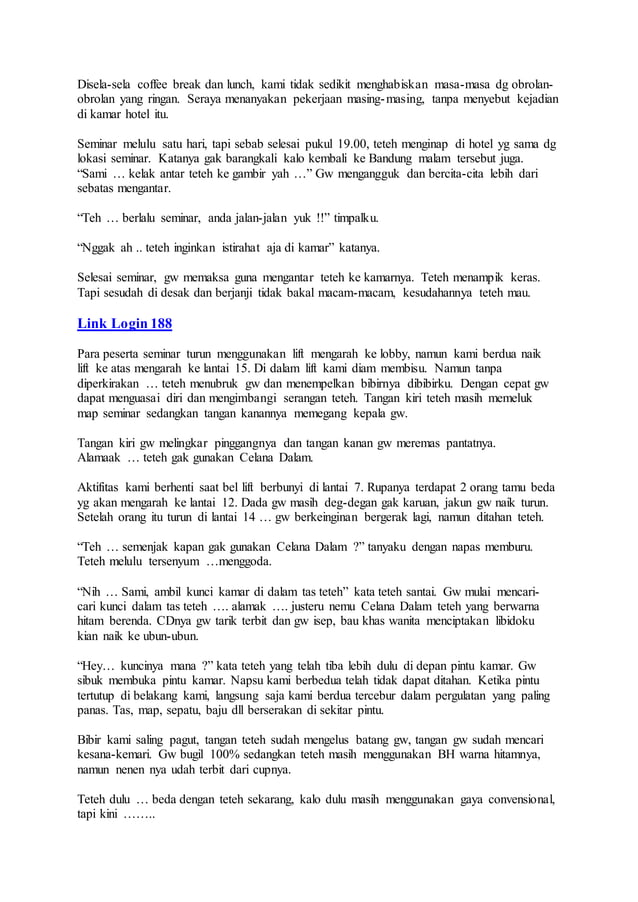 Cerita seks ngentot teteh hot | DOCX