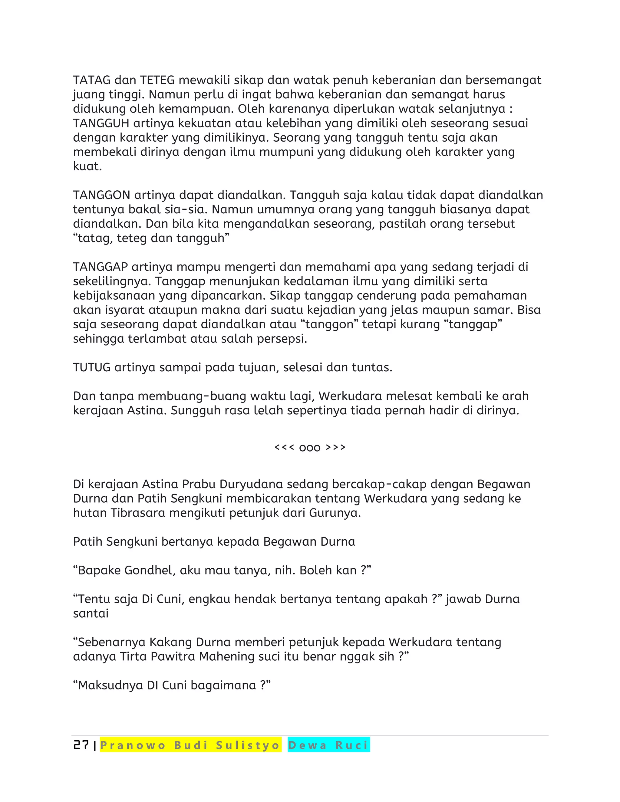 Wayang - Dewa ruci | PDF