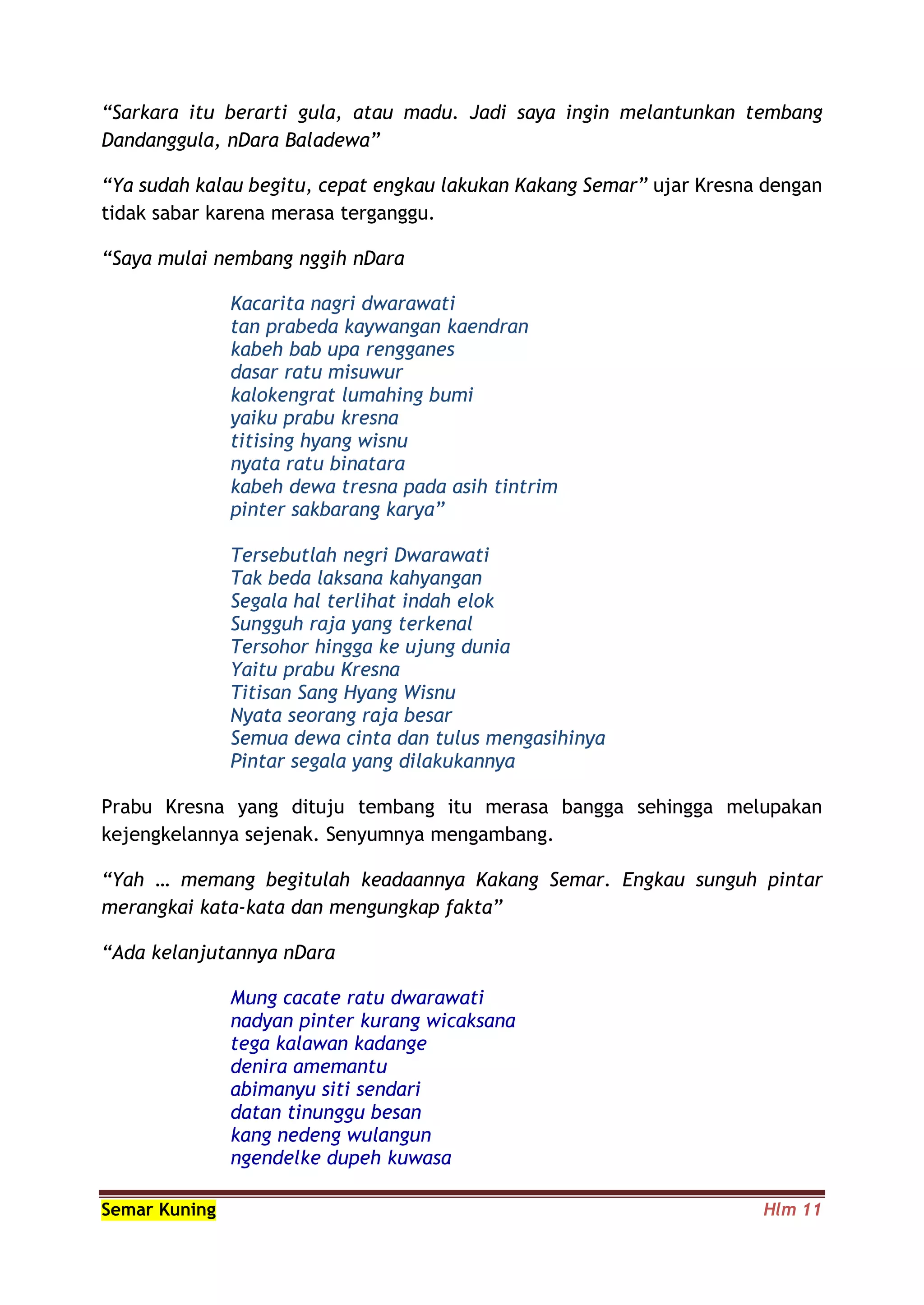 Wayang - Semar kuning | PDF