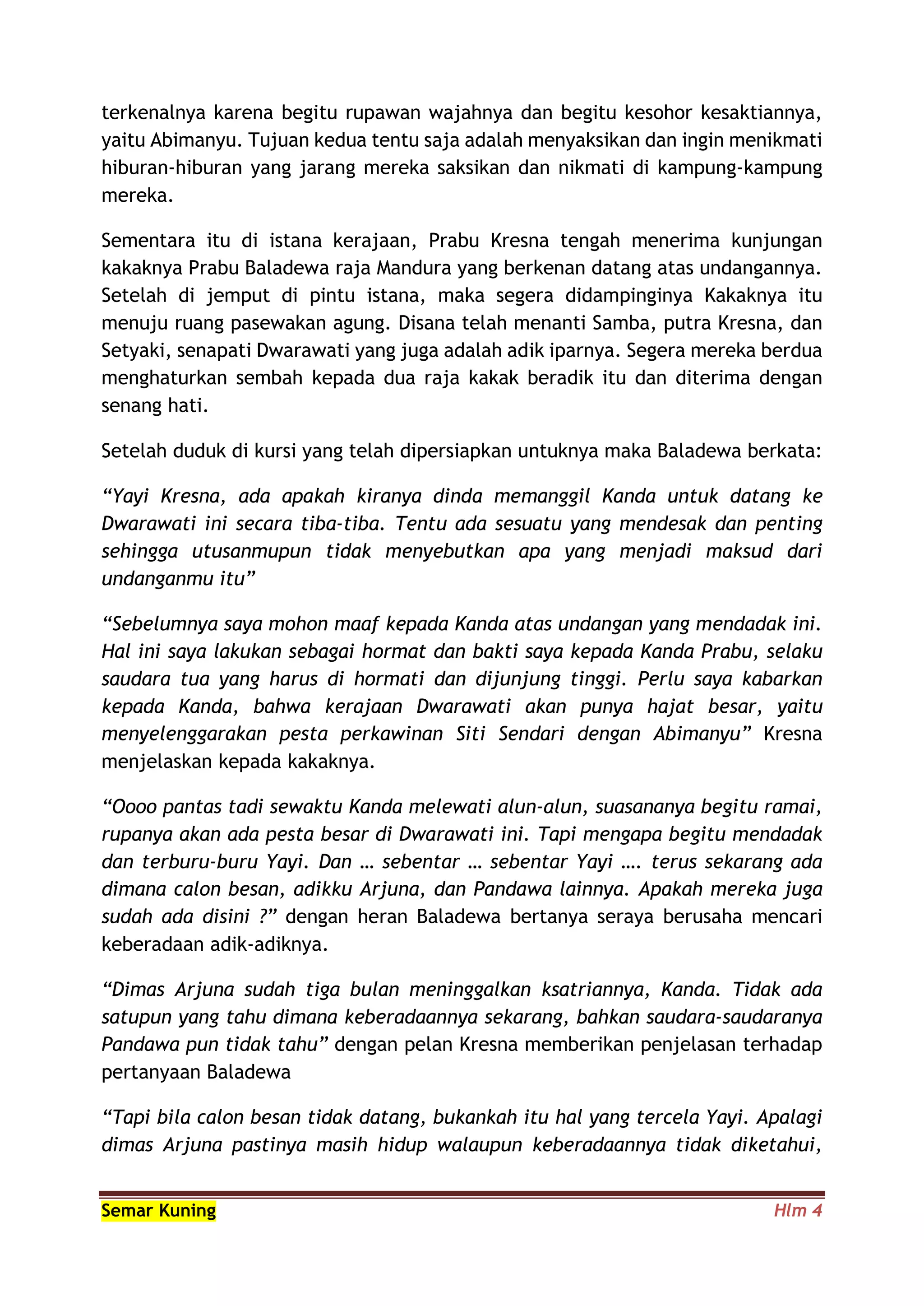 Wayang - Semar kuning | PDF
