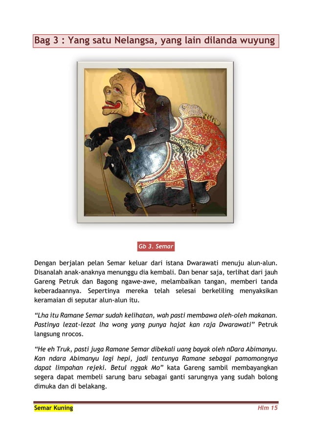 Wayang - Semar kuning | PDF