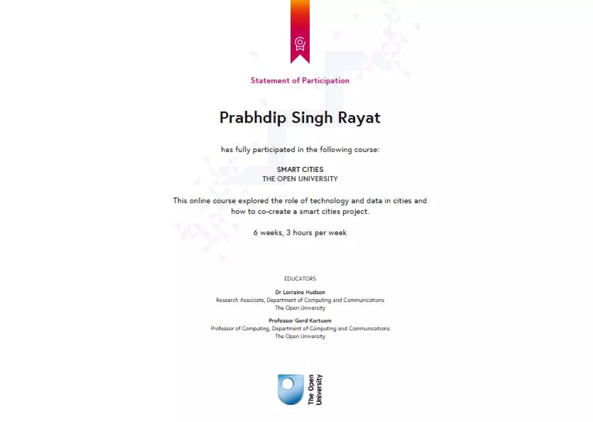 Smart City Certification- Achievement | PDF