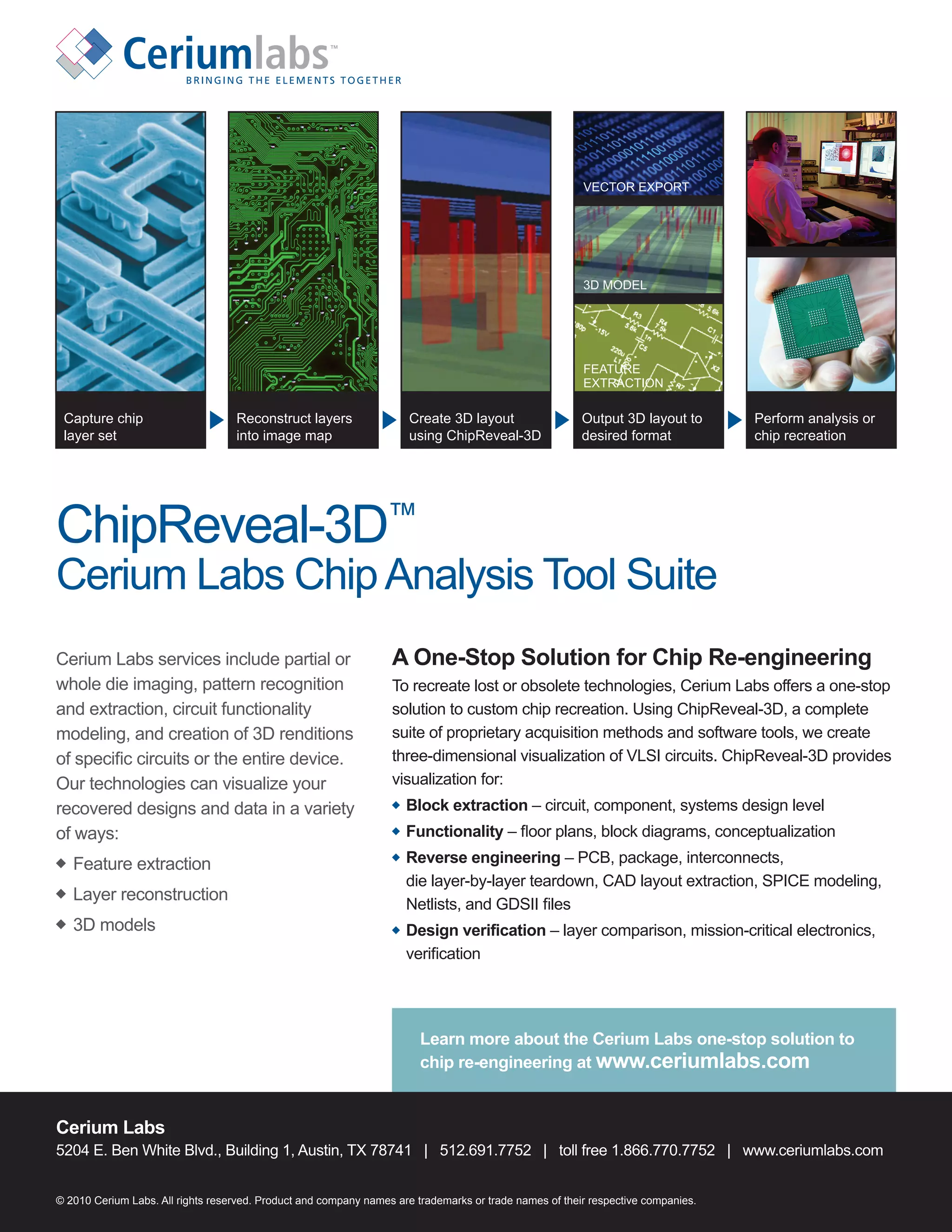Cerium Flyer Chip Reveal3 D | PDF | 3-D Graphics | Computer Software and Applications