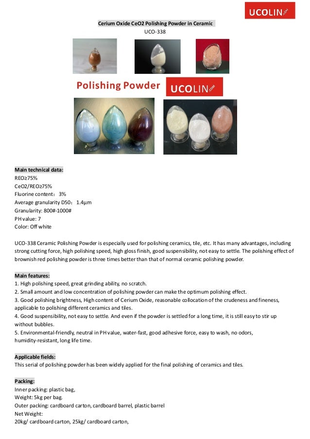 Cerium oxide ce o2 polishing powder in ceramic