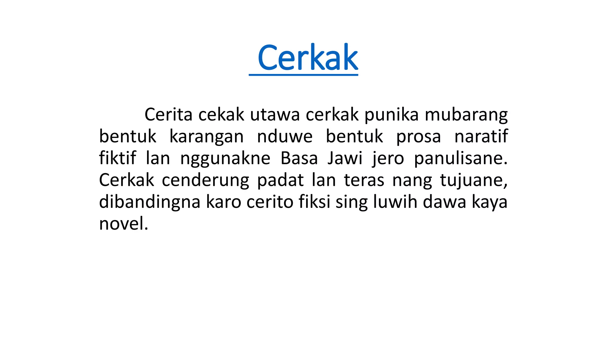 Cerkak bhs jawa | PPTX