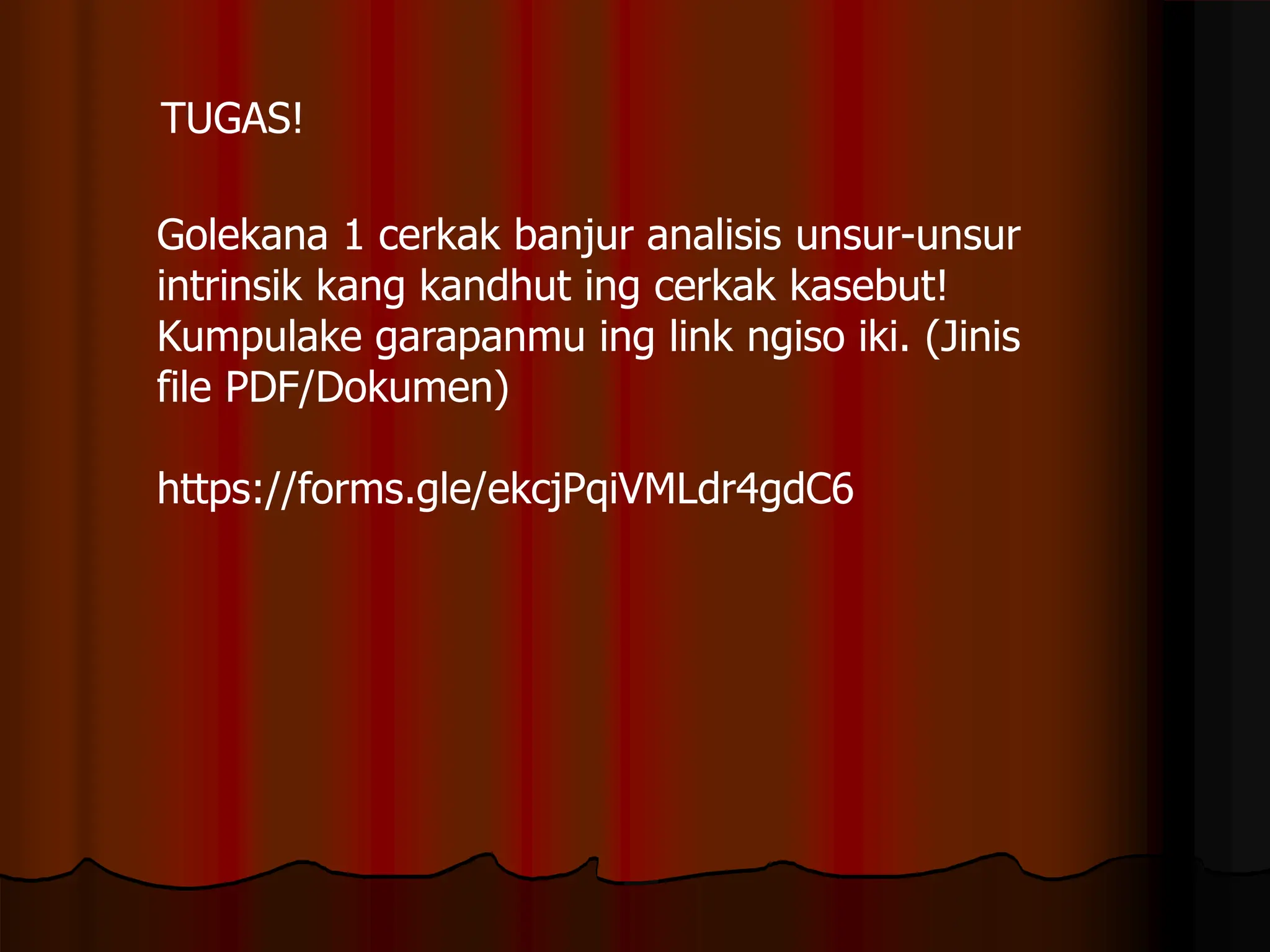 belajar materi penjelasan cerkak (bahasa jawa) | PDF