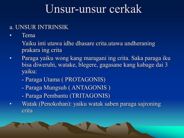 belajar materi penjelasan cerkak (bahasa jawa) | PDF