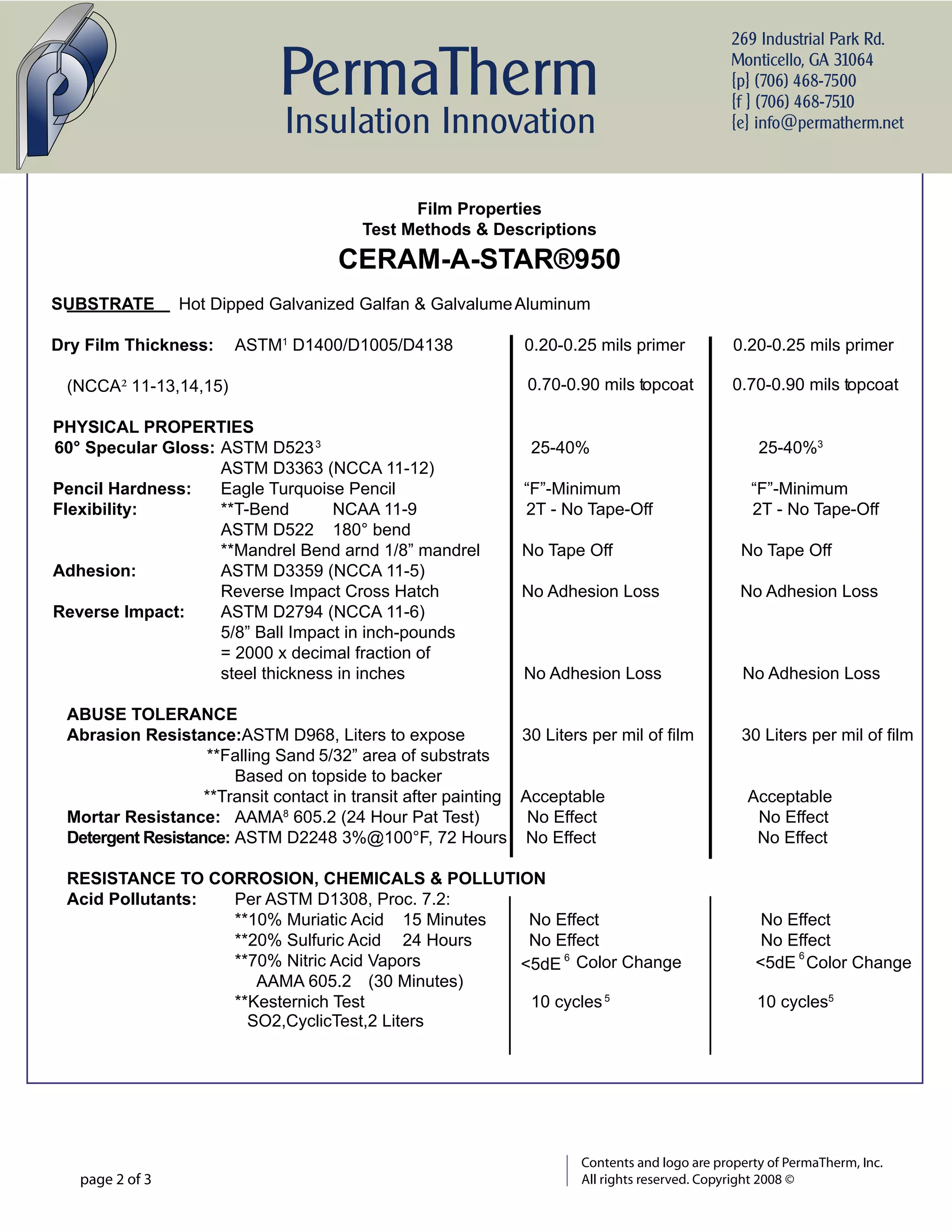 PermaTherm CERAM-A-STAR | PDF