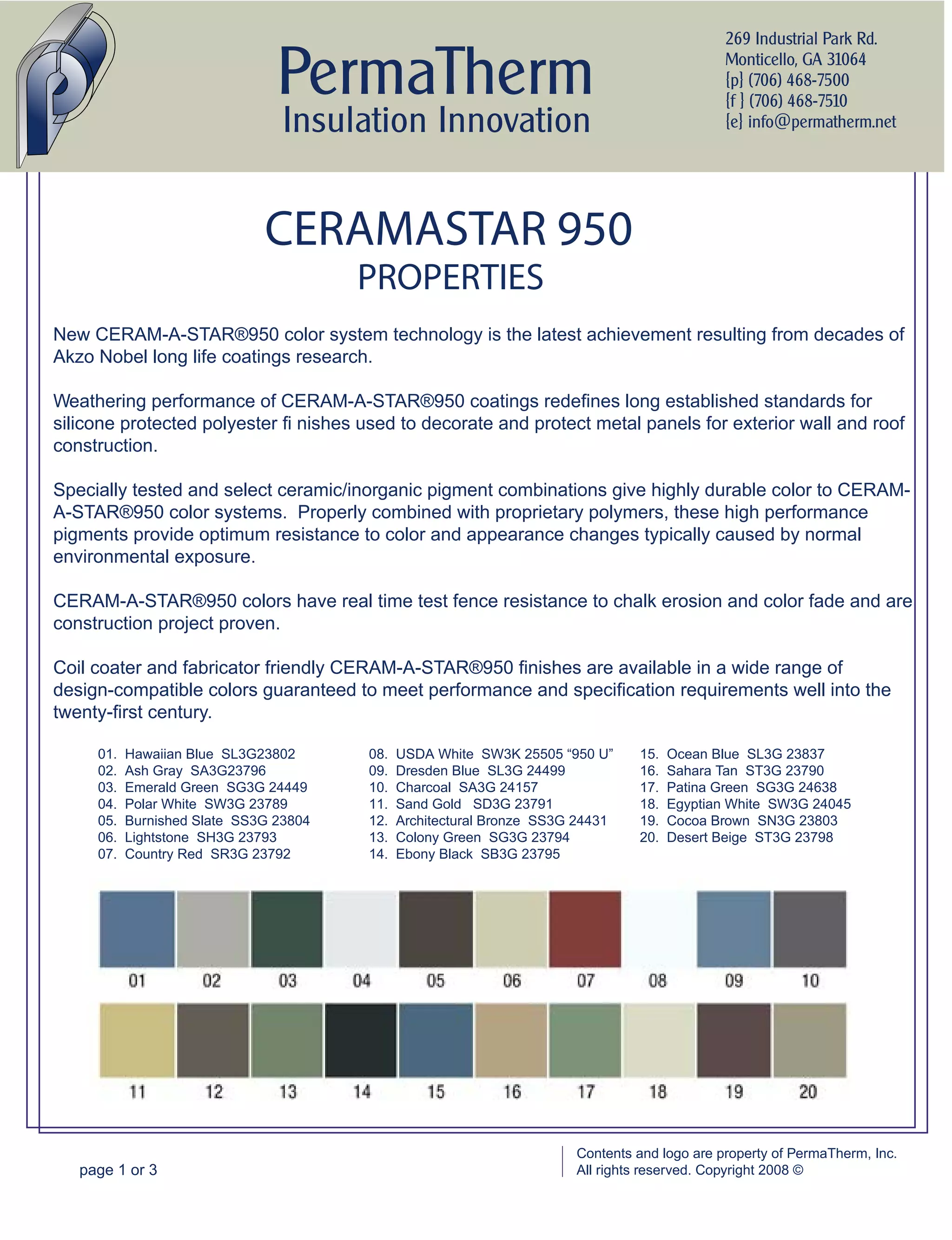 PermaTherm CERAM-A-STAR | PDF