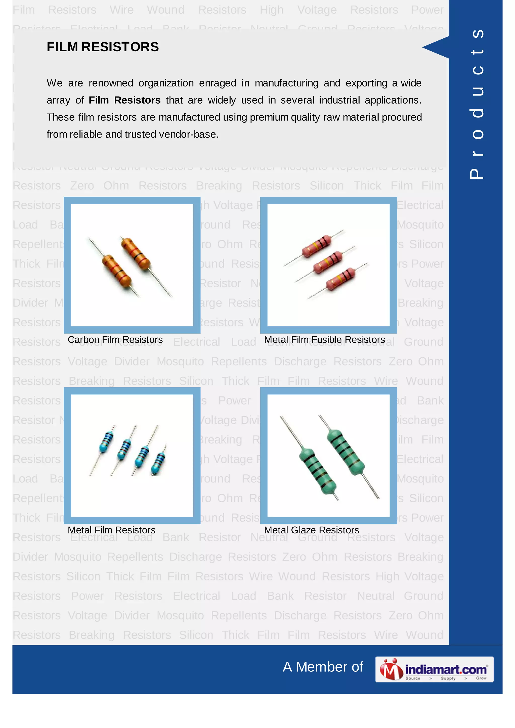 Cermet Resistronics Pvt. Ltd., India, Pune, Electrical Resistors | PDF