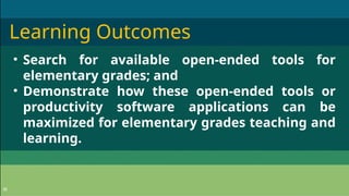 Using Open-Ended Tools in Facilitating Learning in Elementary Grades.pptx
