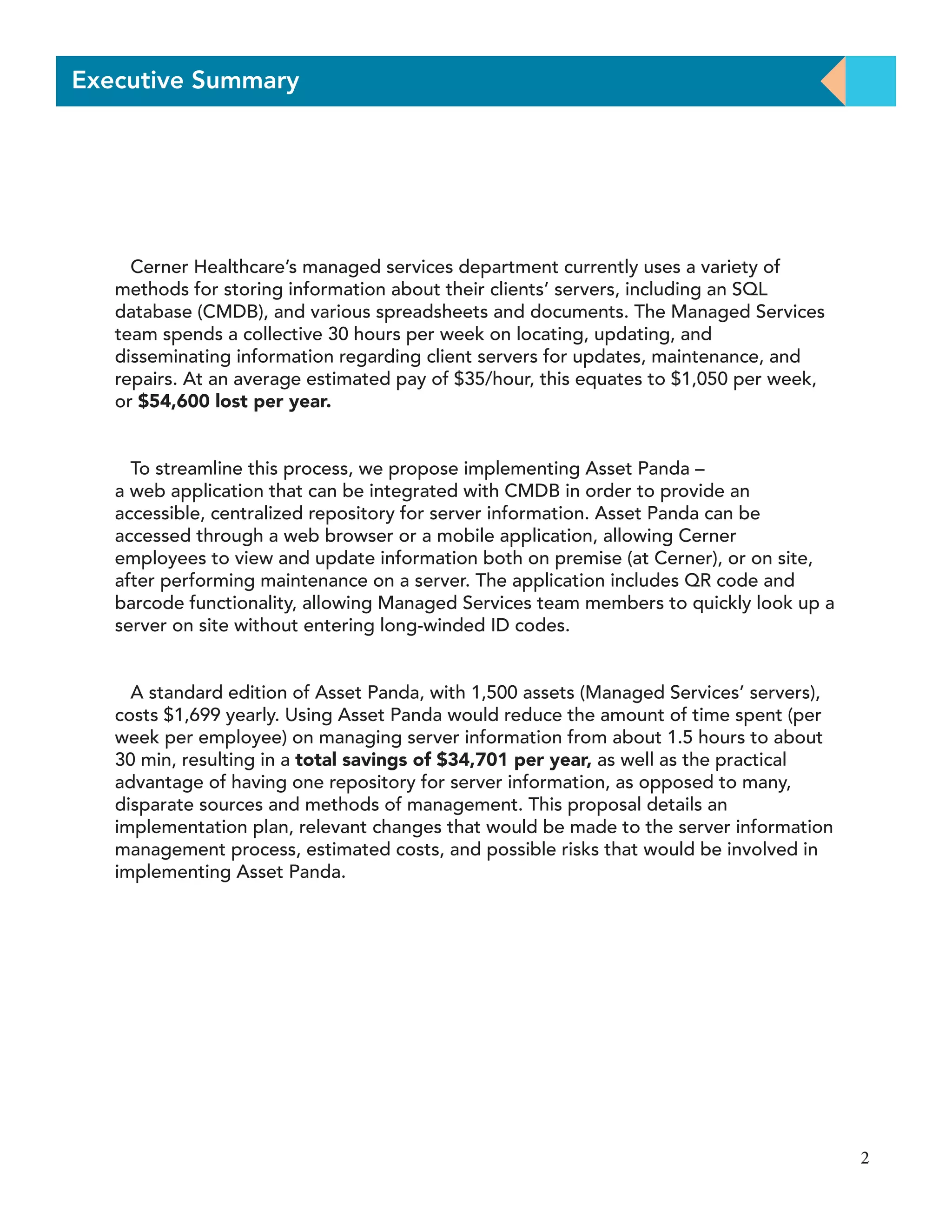 Server and Asset Management System Project Proposal | PDF