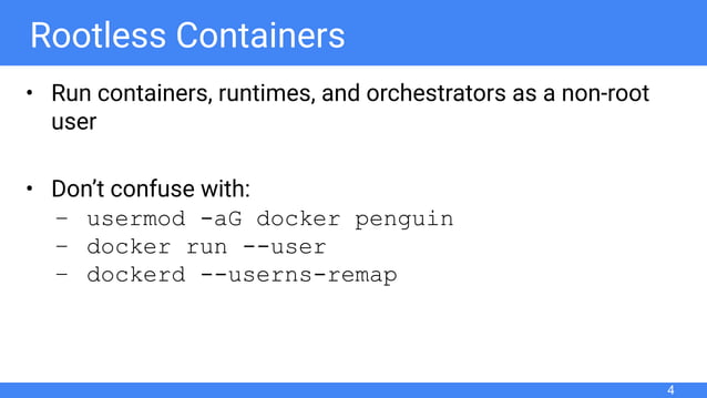 Rootless Containers & Unresolved issues | PDF