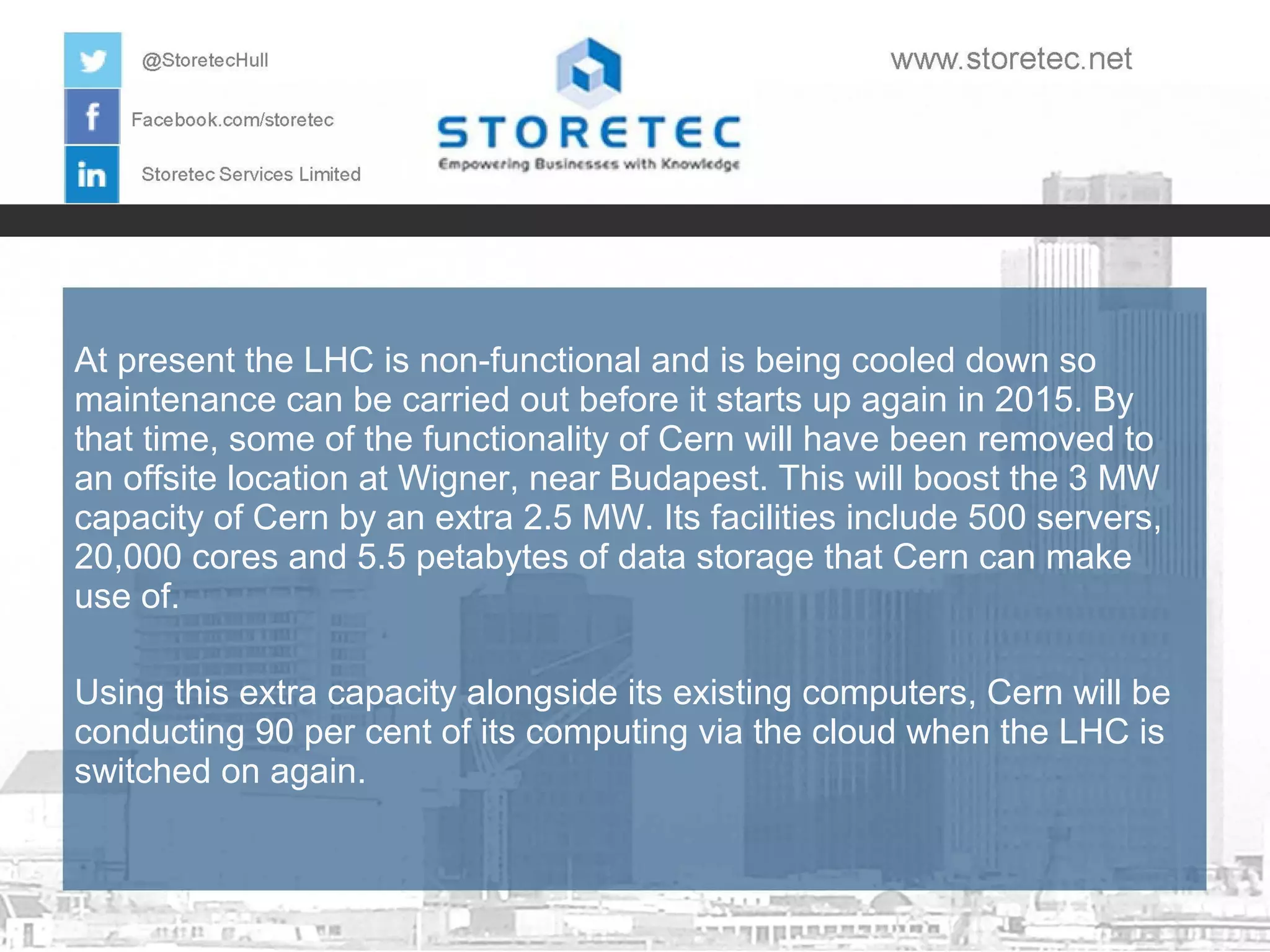 Cern uses cloud for next challenge | PPT | Cloud Computing | Internet