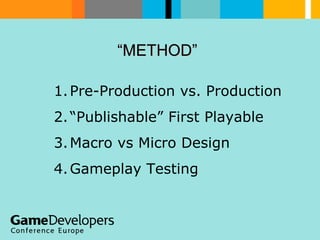 The Cerny Method | PPS