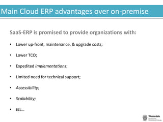 Cloud ERP Systems: Anatomy of Adoption Factors & Attitudes | PPTX