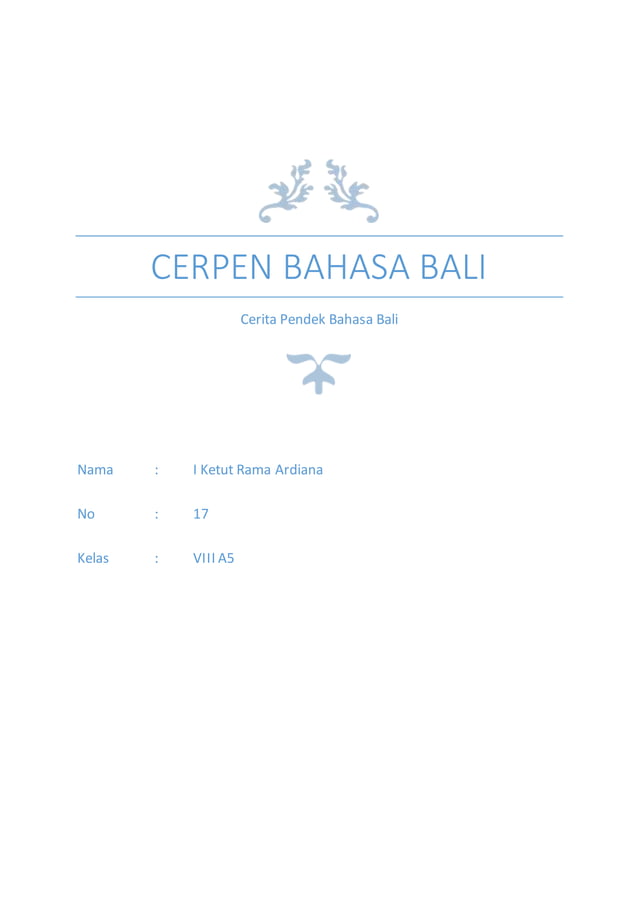 Cerpen Bahasa Bali 1 Pdf Free Download