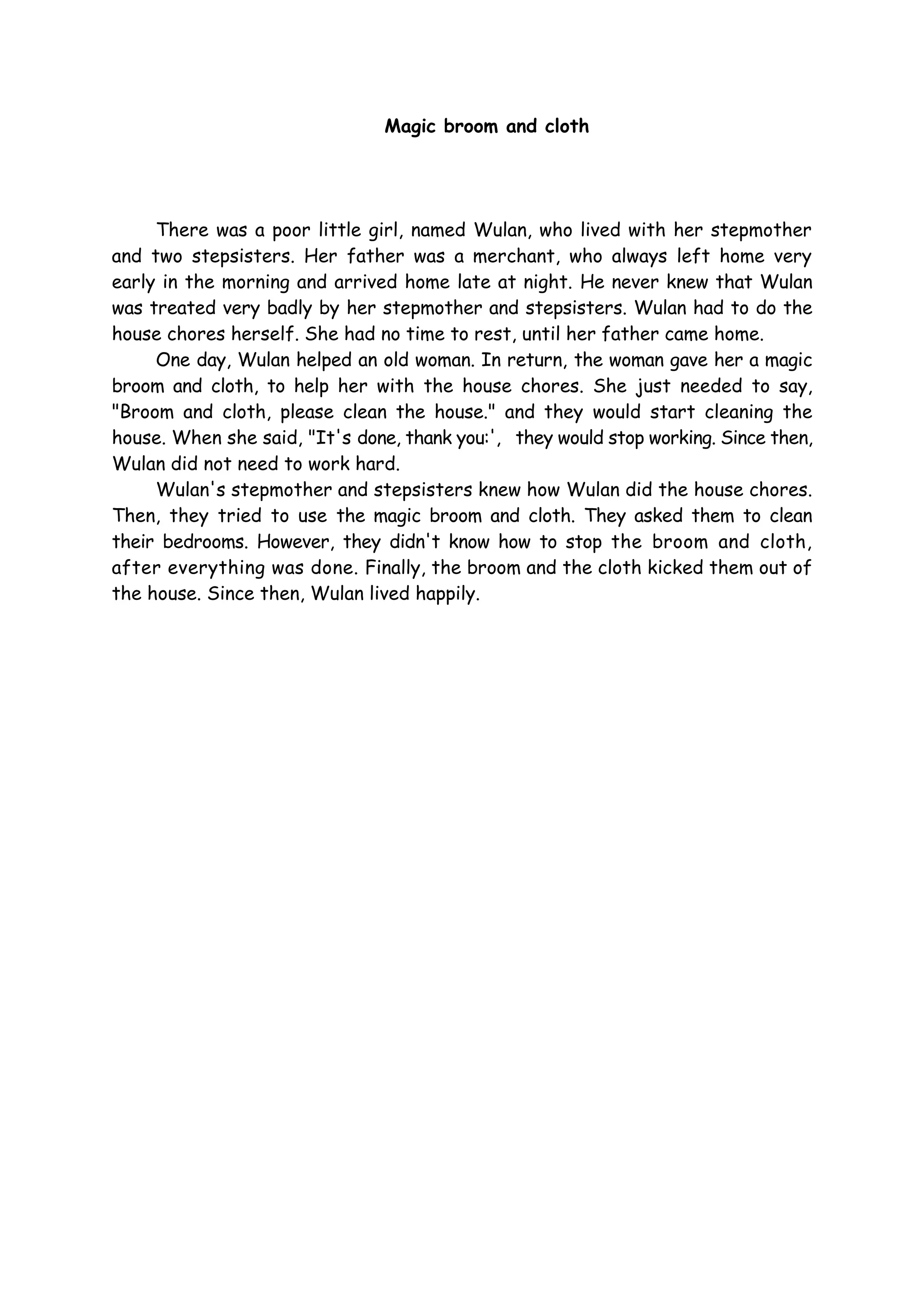 Cerpen bahasa inggris | DOCX
