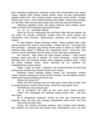 CERITA PENDEK PENGALAMAN PRIBADI BAHASA INDONESIA | PDF