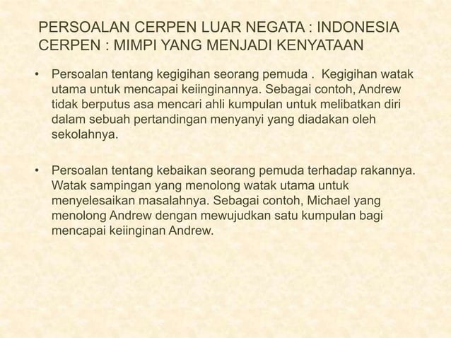 Perbandingan cerpen tempatan dan cerpen luar negara. | PPT