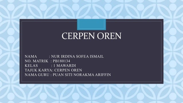 CERPEN OREN | PPTX