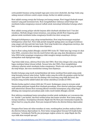 Cerpen remaja | DOCX